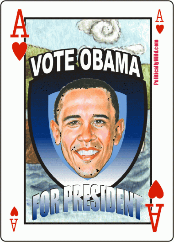 VOTE BARACK OBAMA – Politically WILD! Playing Cards – Democrat… – Newt ...