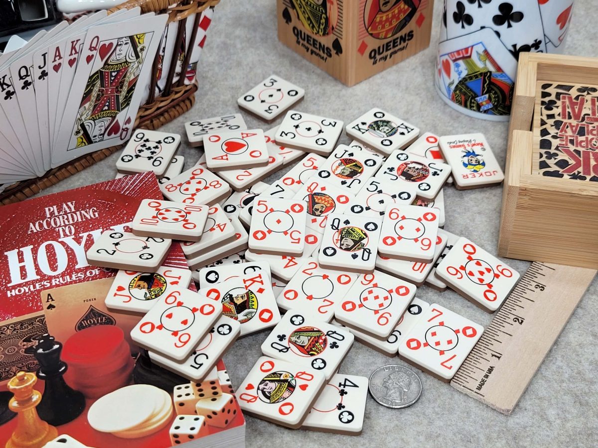 Poker playing cards on plastic tiles – Standard deck of 52 cards ...