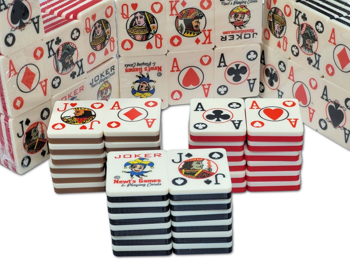 Poker playing cards on plastic tiles – Standard deck of 52 cards ...