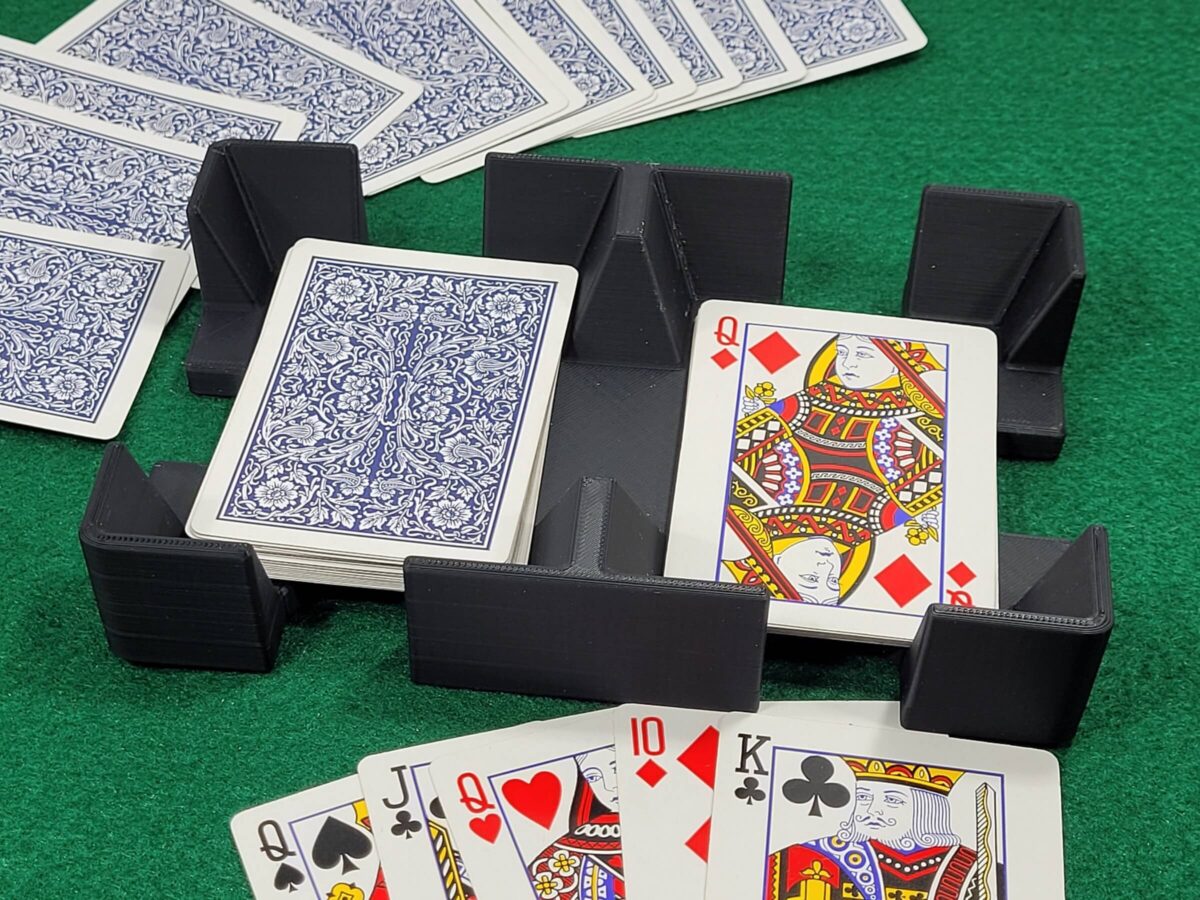 Economy playing card tray for card games like canasta, rummy, UNO ...