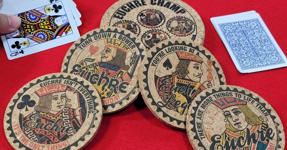 Corked Euchre Legend Coaster Set – Perfect gift for the euchre… – Newt ...